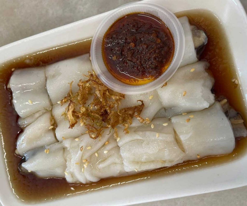 Shan vege dim sum chee cheong fun - Vegan Food Quest